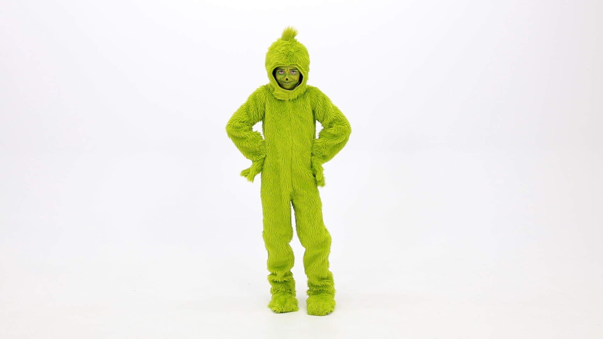 Kid's Dr. Seuss Grinch Open Face Costume | Dr. Seuss Costumes