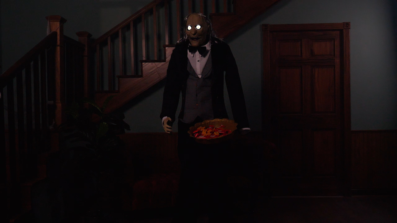 Evil Animated Greeter Butler Halloween Decoration