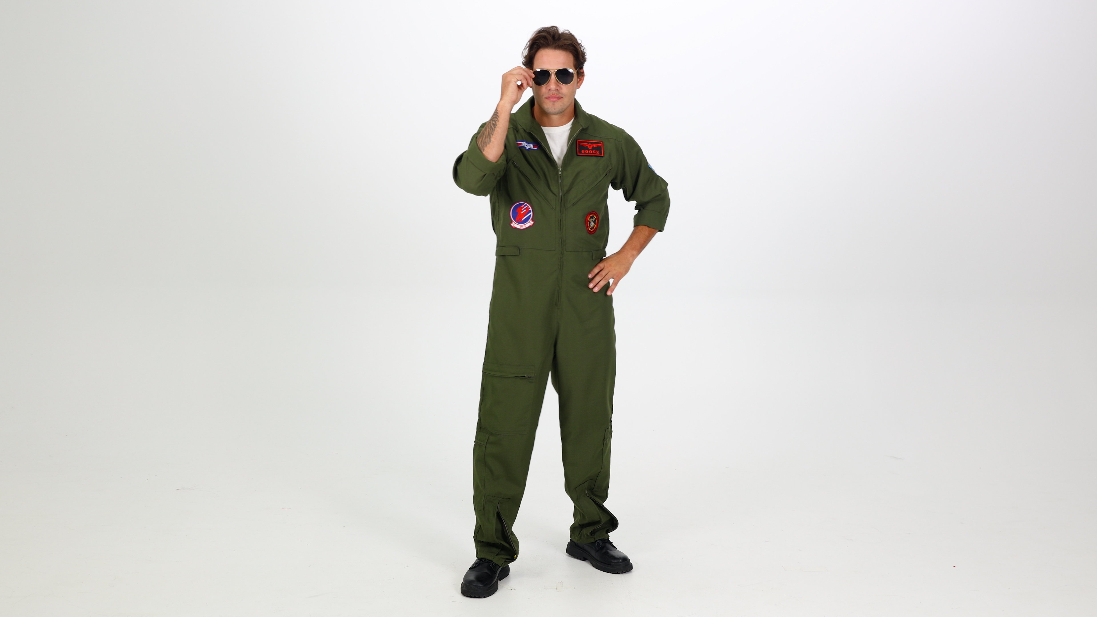 Top Gun Premium Flight Suit Costume for Men | Movie Costumes