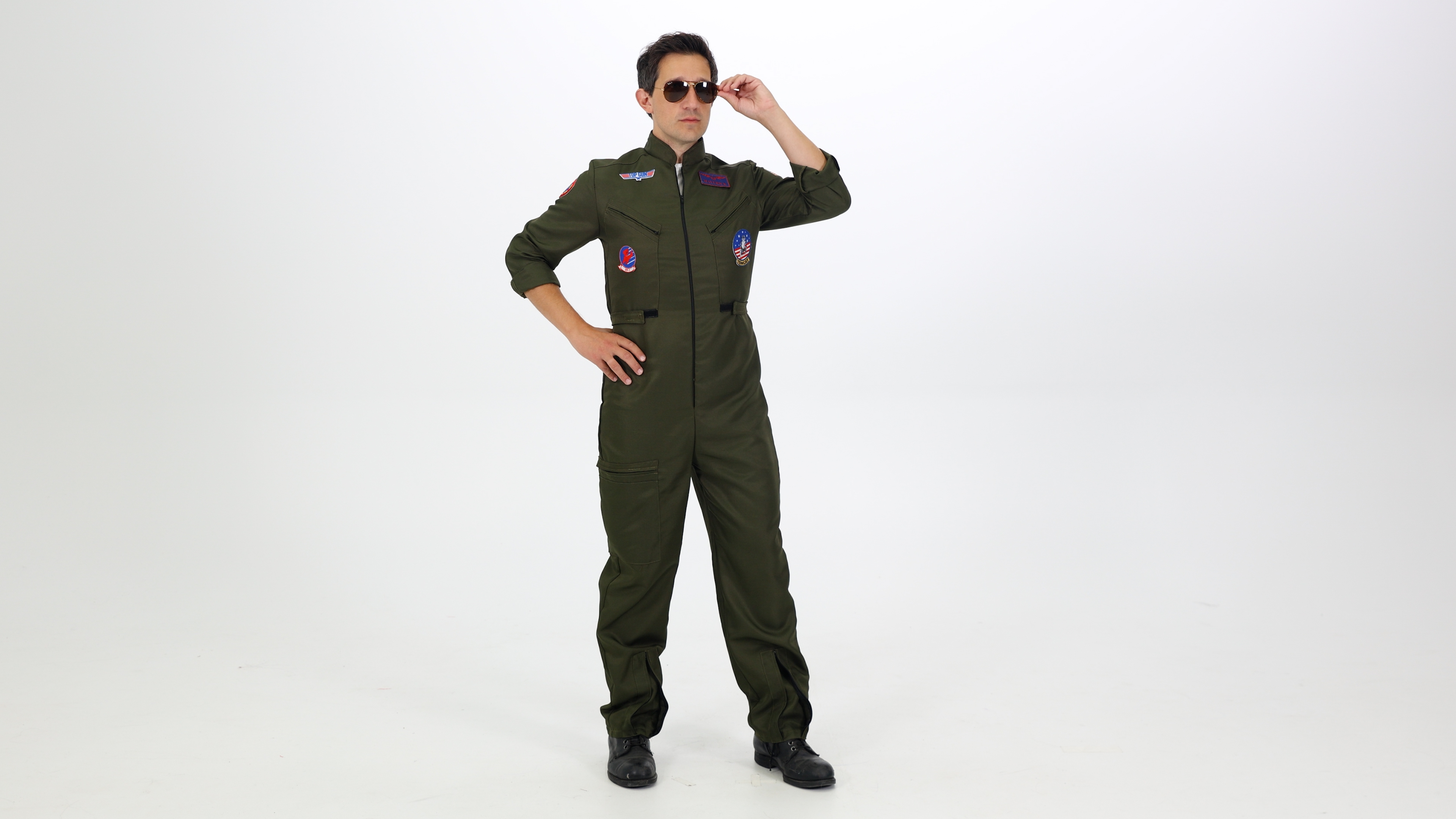 Adult Top Gun Deluxe Flight Suit Costume | Top Gun Costumes