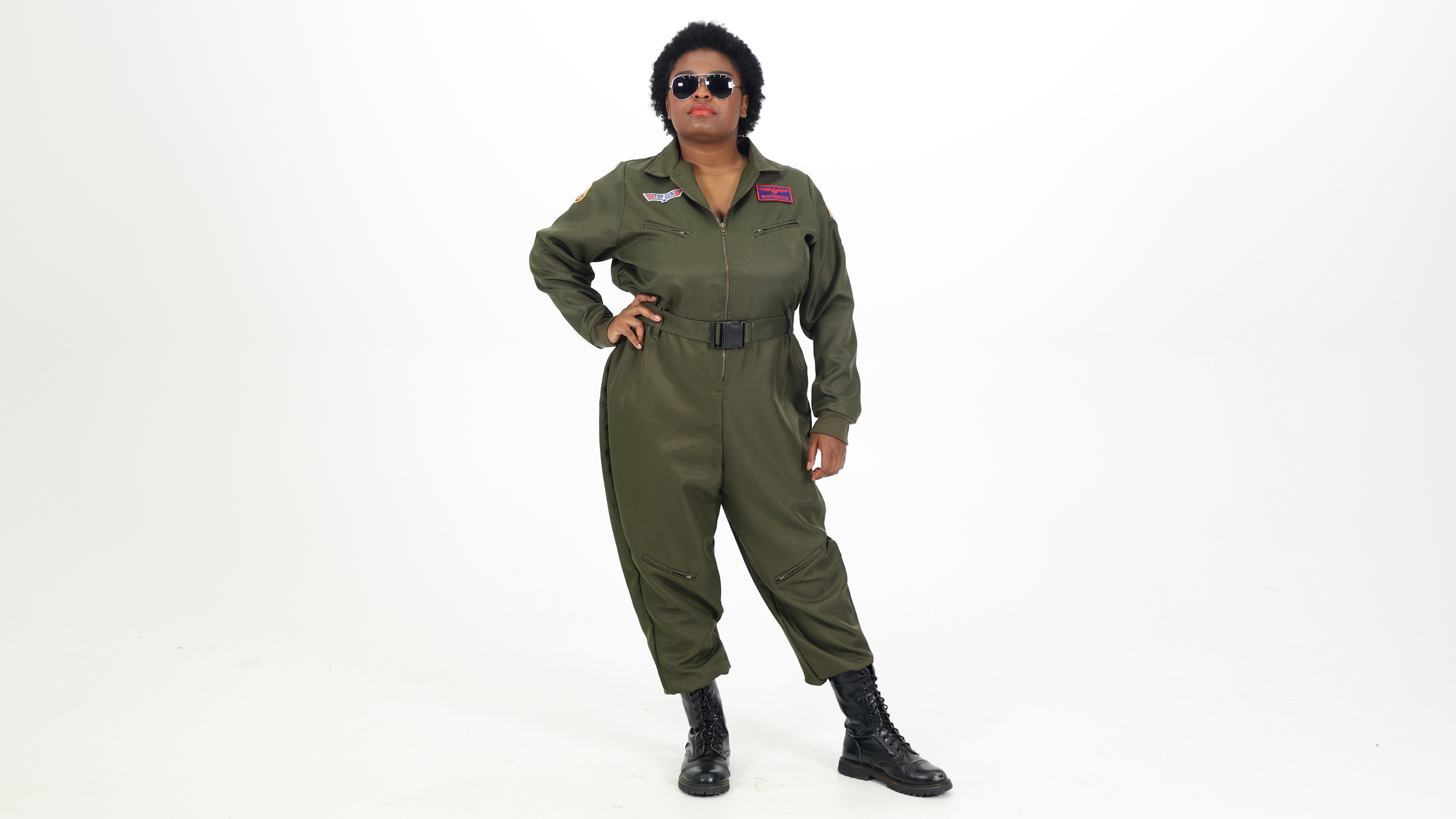 Plus Size Women's Flight Suit Top Gun Costume | Top Gun Costumes