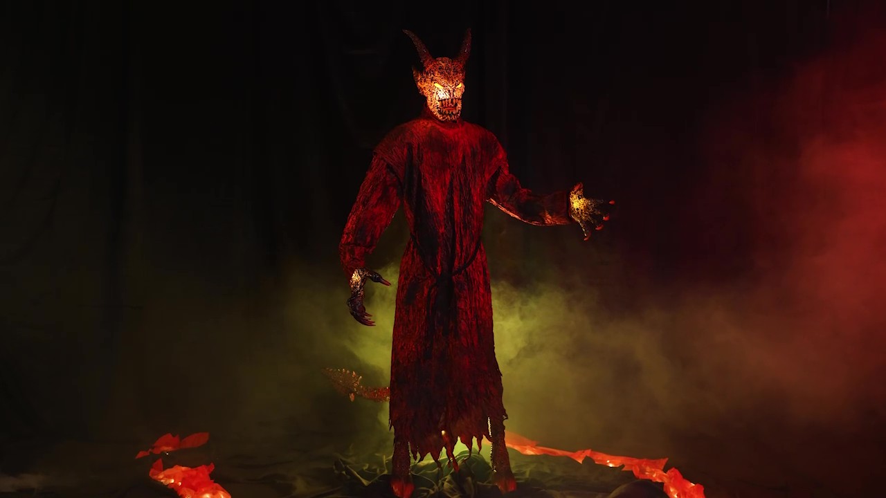 7.25FT Animated Magmoor the Lava Demon Halloween Decoration | Halloween ...